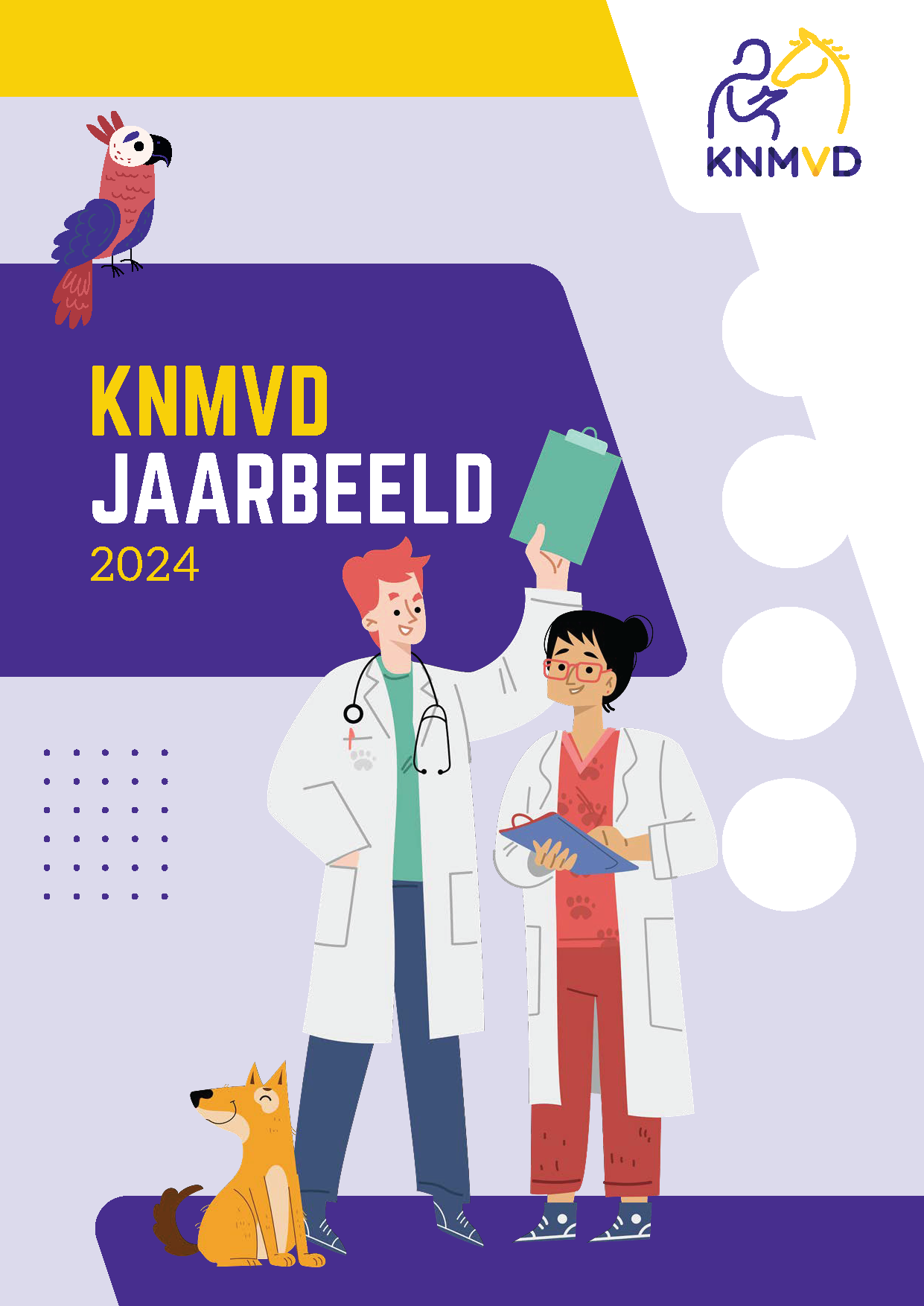 Jaarbeeld 2024 met poster: Inkijk in de activiteiten van de KNMvD - KNMvD.nl